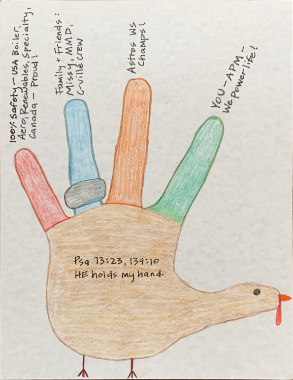 CEO Reflections ... Thanksgiving & Turkey Hands Blog APM