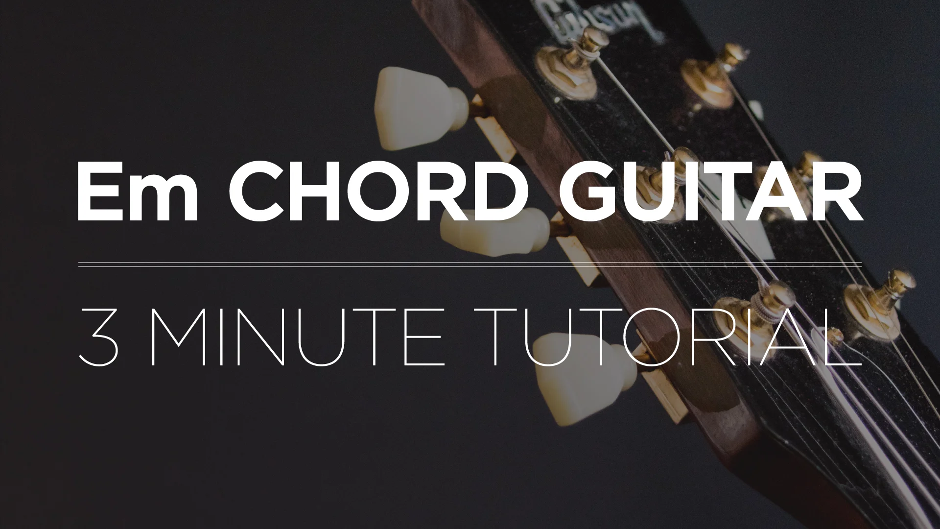 Em Chord Guitar - 3 Minute Tutorial | The School of Feedback Guitar