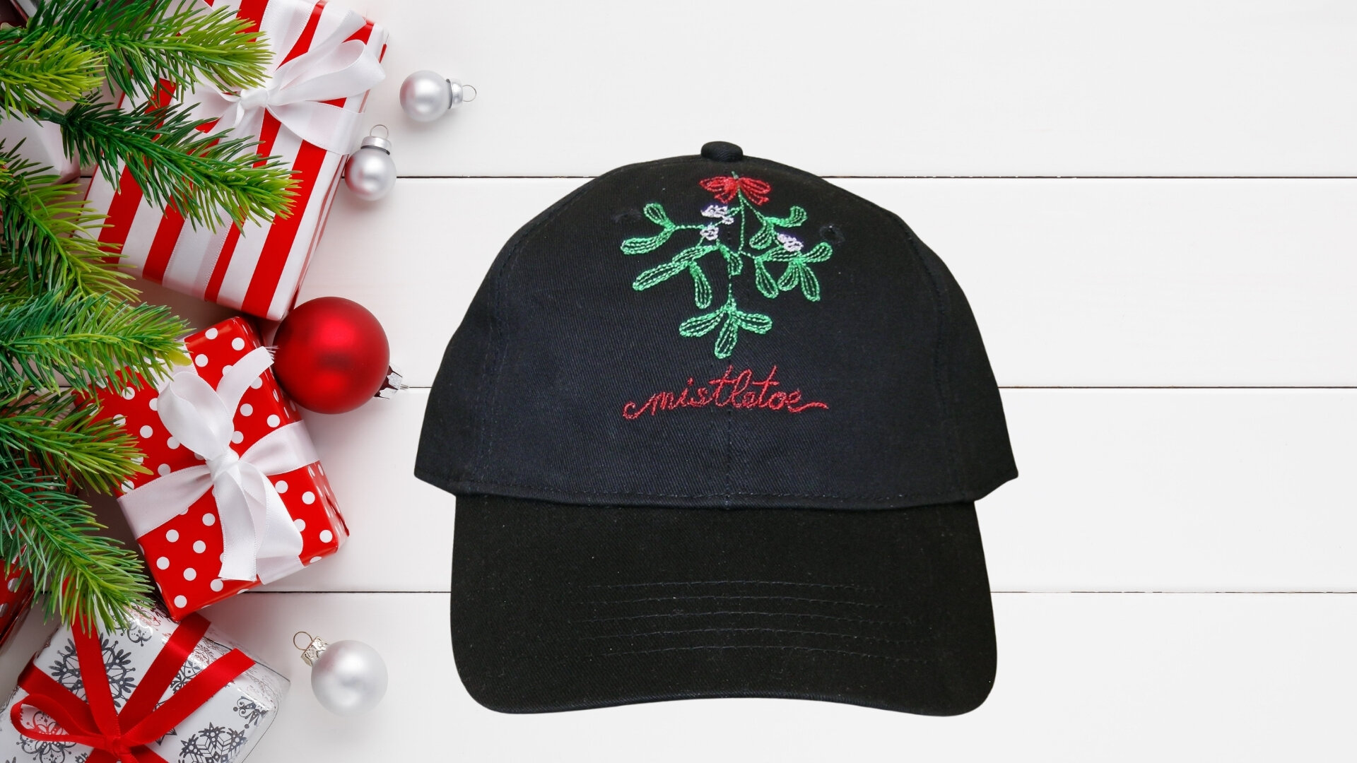 Mistletoe Cap, Christmas Party Hat — debbiewendell.com