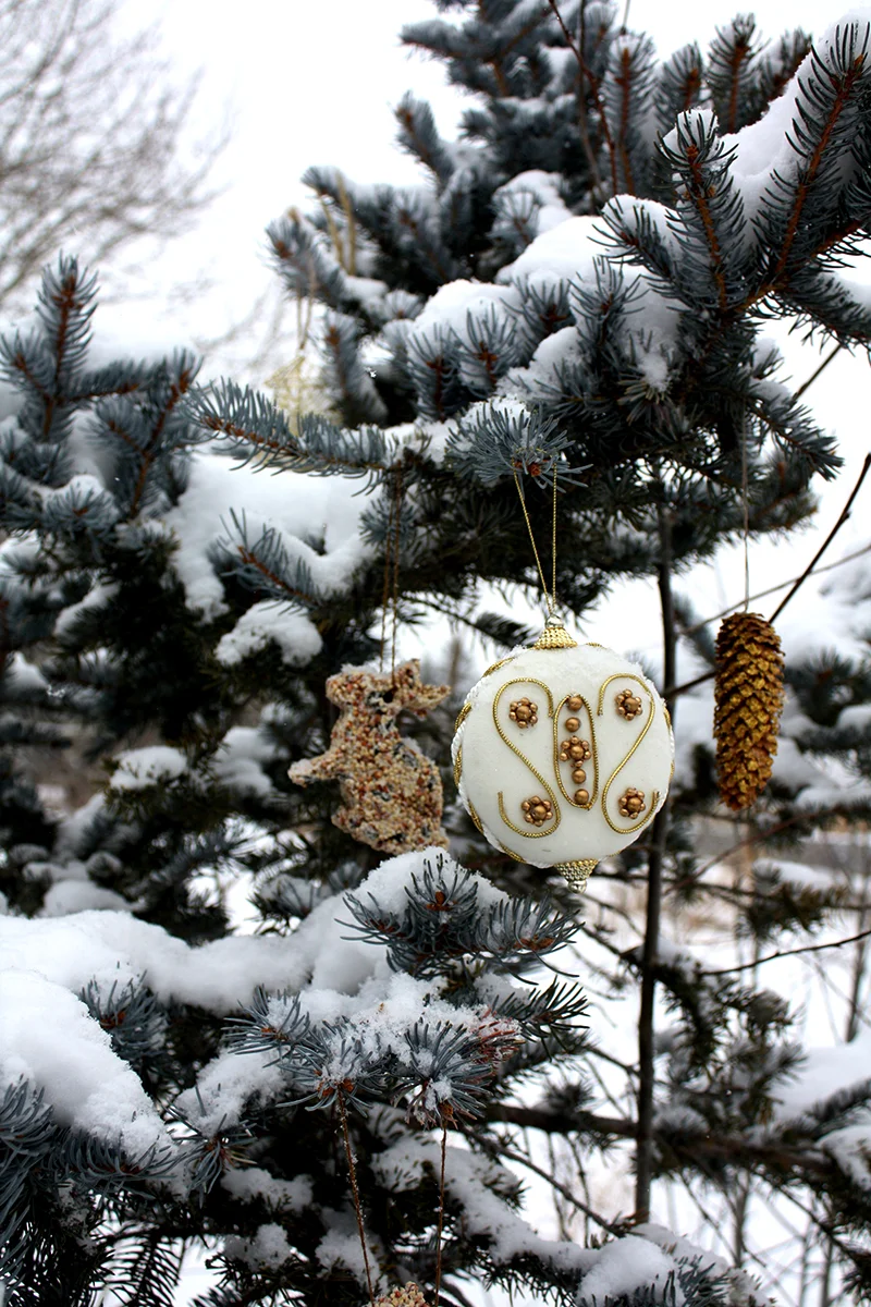 Our Outdoor Yule Tree — Tree Talker Art | Rachael Caringella