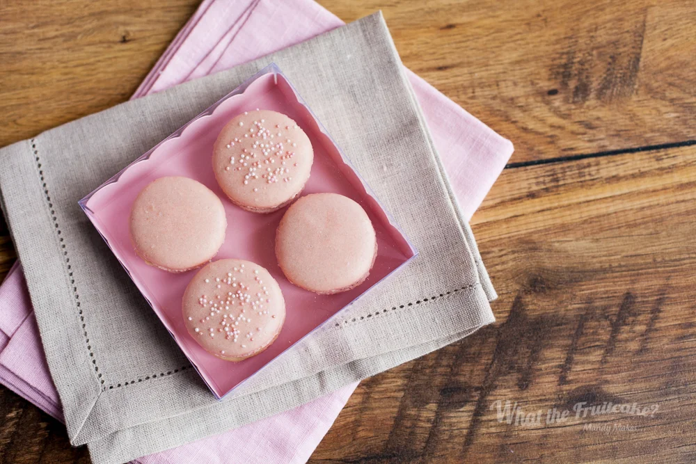 Strawberry Malt Macarons — What the Fruitcake?!