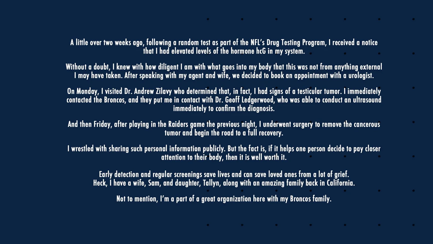 Alex Singleton Testicular Cancer Diagnosis: NFL Test Lead to Early ...