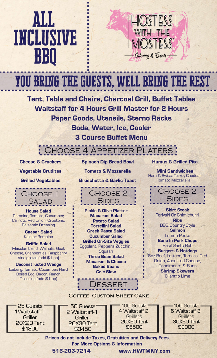 All Inclusive Party Packages — Hostess With The Mostess- Long Island ...