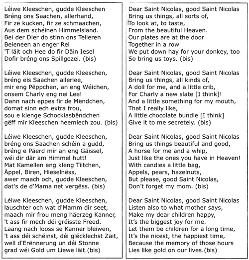 My favourite Kleeschen song — Learn Luxembourgish