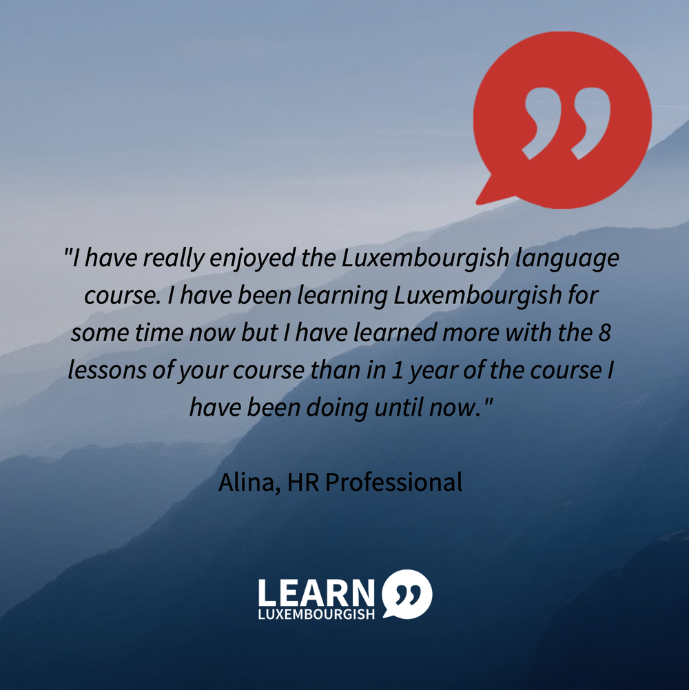 A1 basics — Learn Luxembourgish