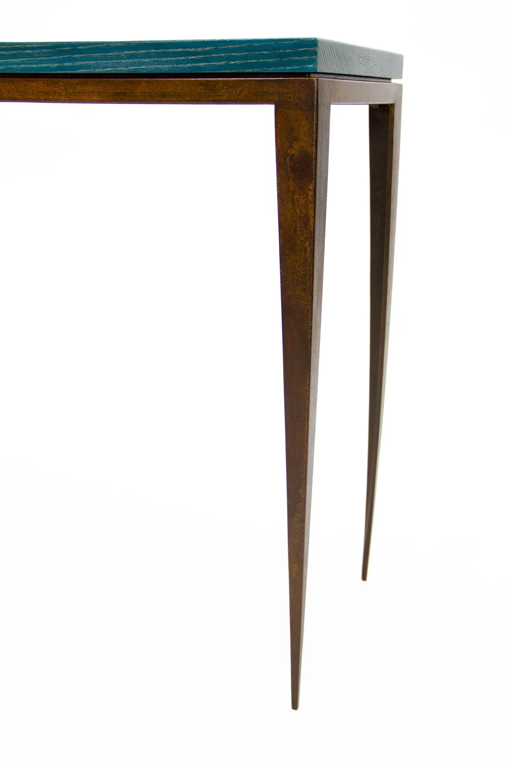 Blue Ceruse Console Table — Custom Metal Work and Welding Classes in ...