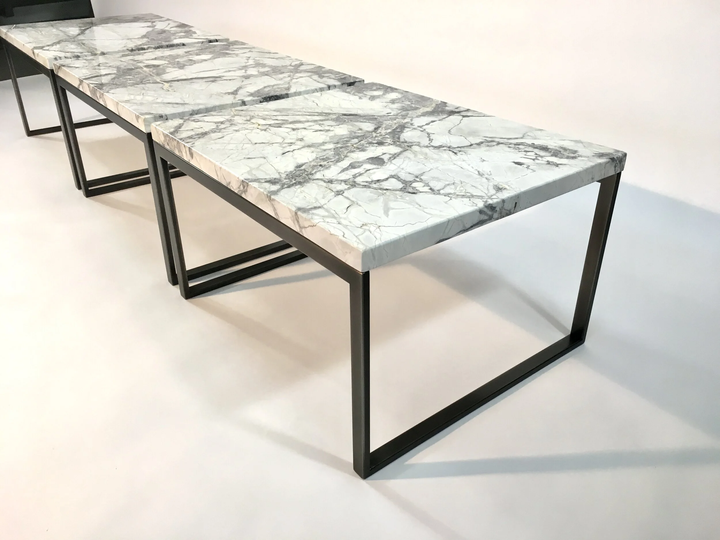 Marble and Steel Coffee Tables — Custom Metal Work and Welding Classes ...