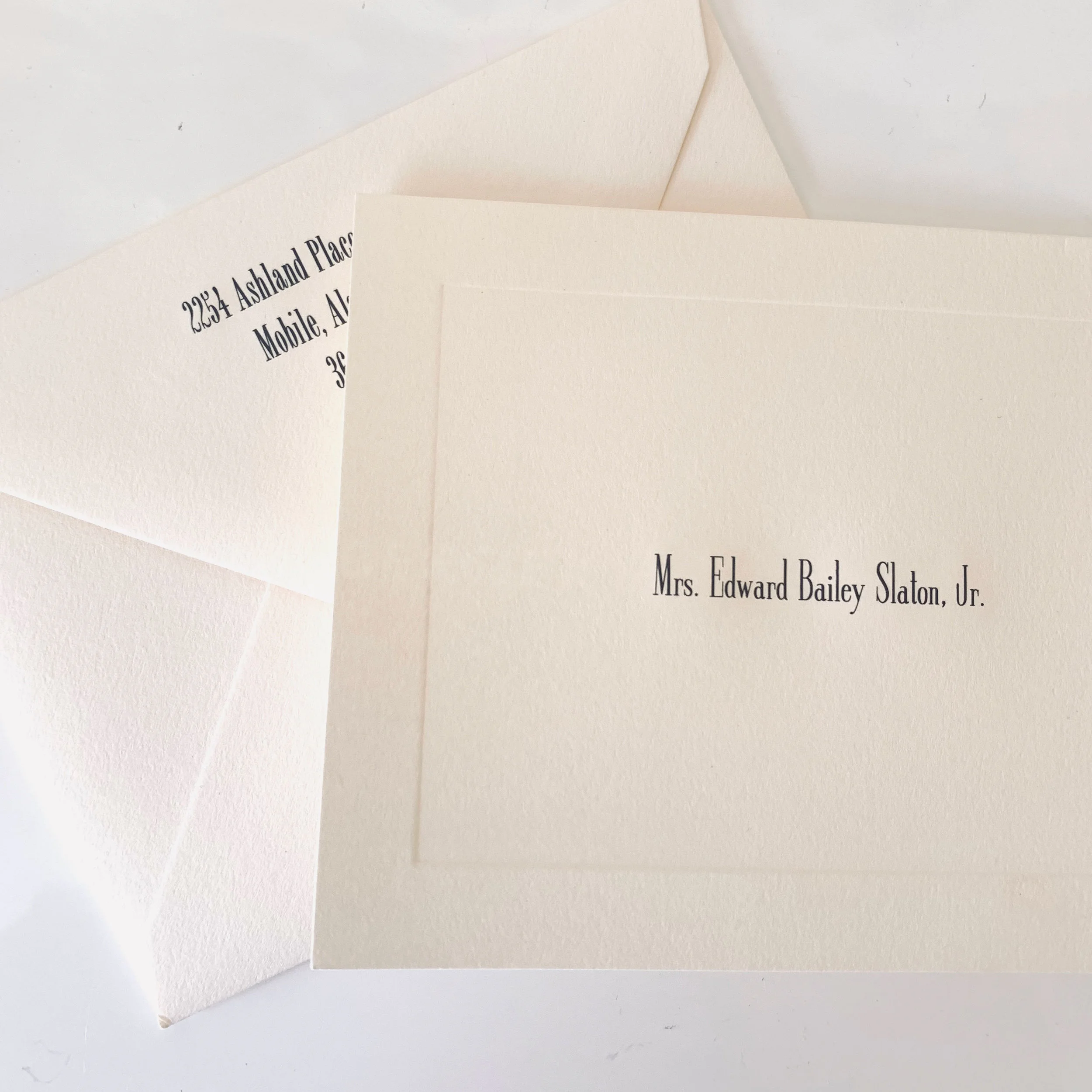 Engraved Informal Notes - #2 Folded Note Card (B) — Soiree Signatures