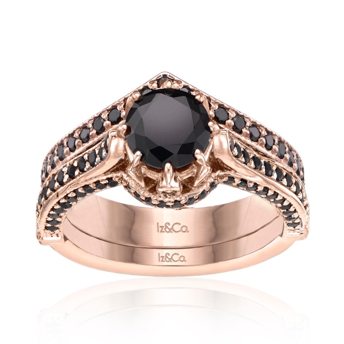 Paloma Black & White Diamond Ring — Iz&Co.