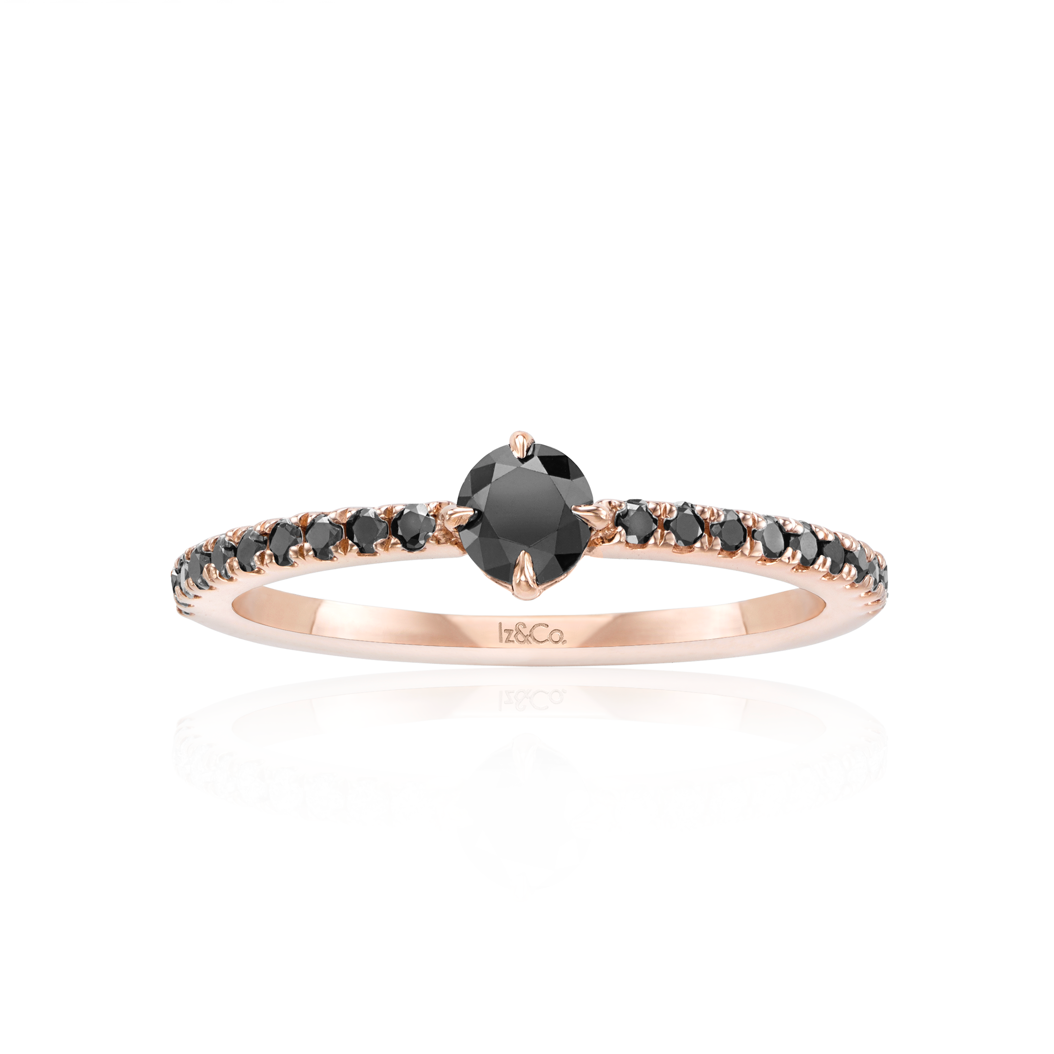 Paloma Black & White Diamond Ring — Iz&Co.