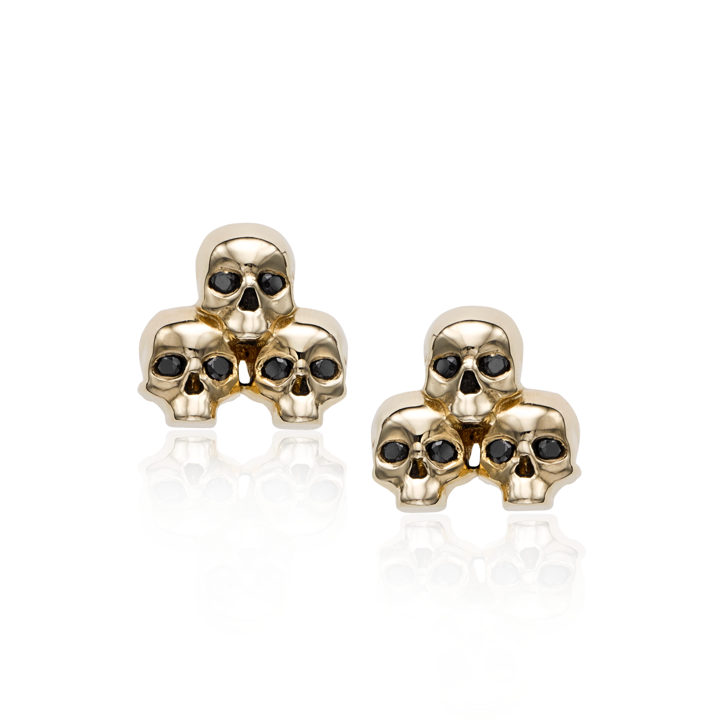 Black Diamond Skull Studs — Iz&Co.