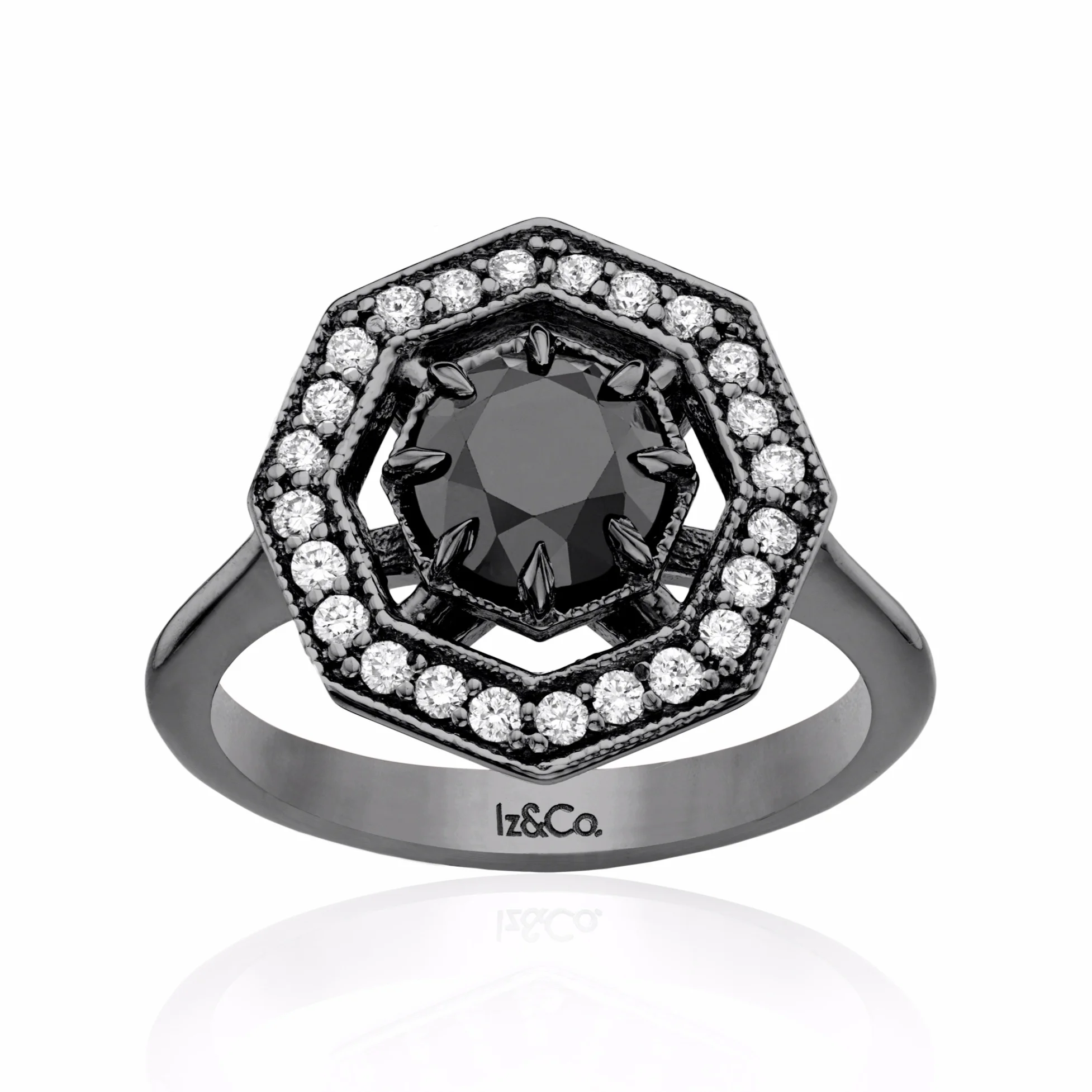 The Octavia Black Diamond Ring — Iz&Co.