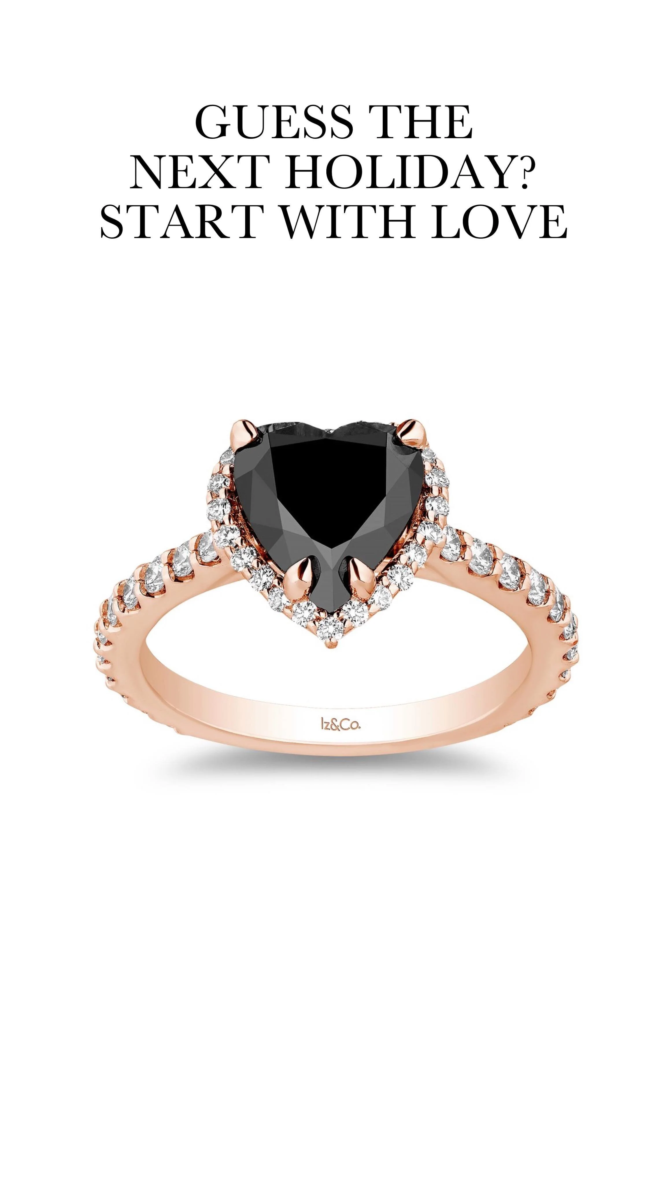 Paloma Black & White Diamond Ring — Iz&Co.