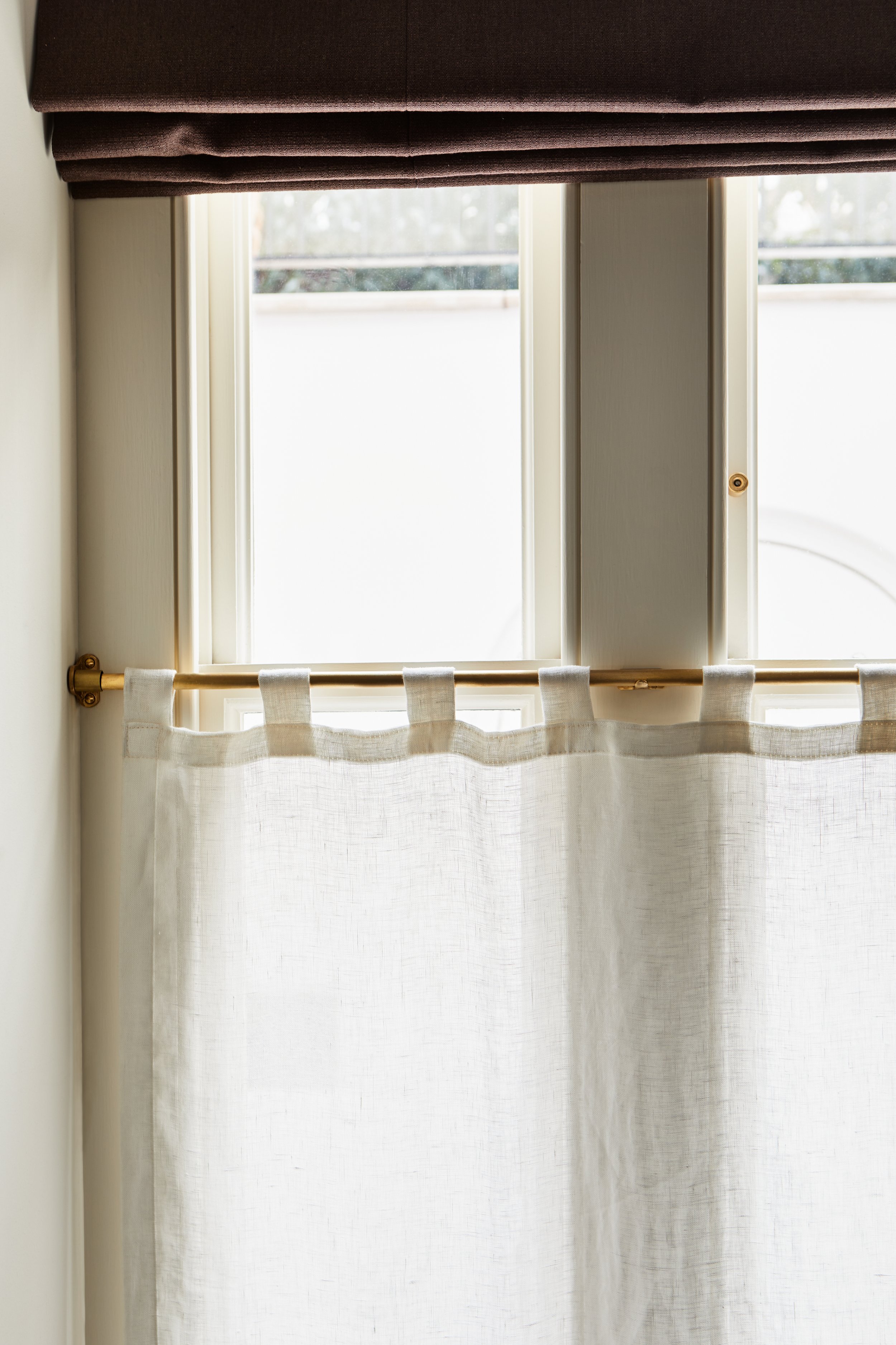 Brass Café Curtain Rail Set (Up to 1.2 metres) — Mark Lewis Interior Design