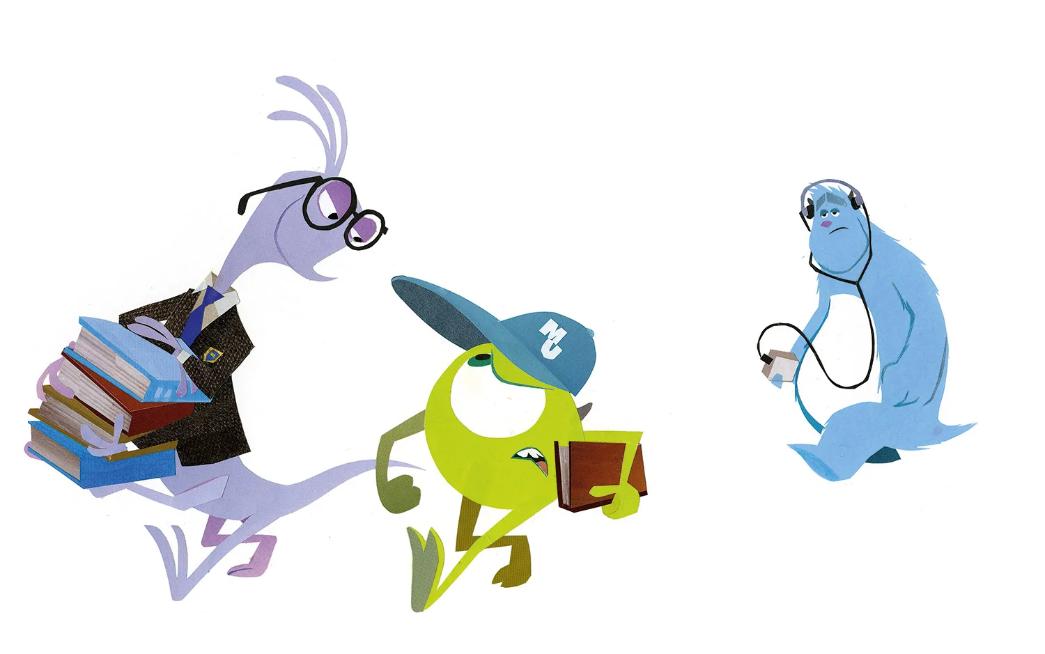 Monster University Characters Drawings