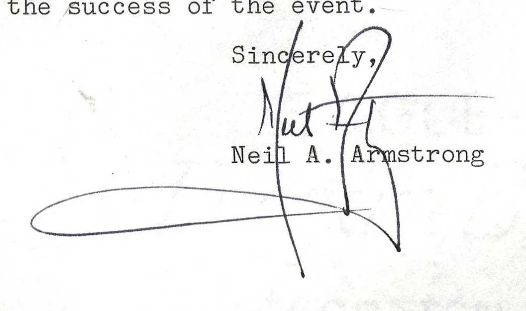 Neil Armstrong Autograph Study — Zarelli Space Authentication