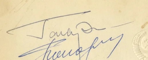 Yuri Gagarin Autograph Study — Zarelli Space Authentication