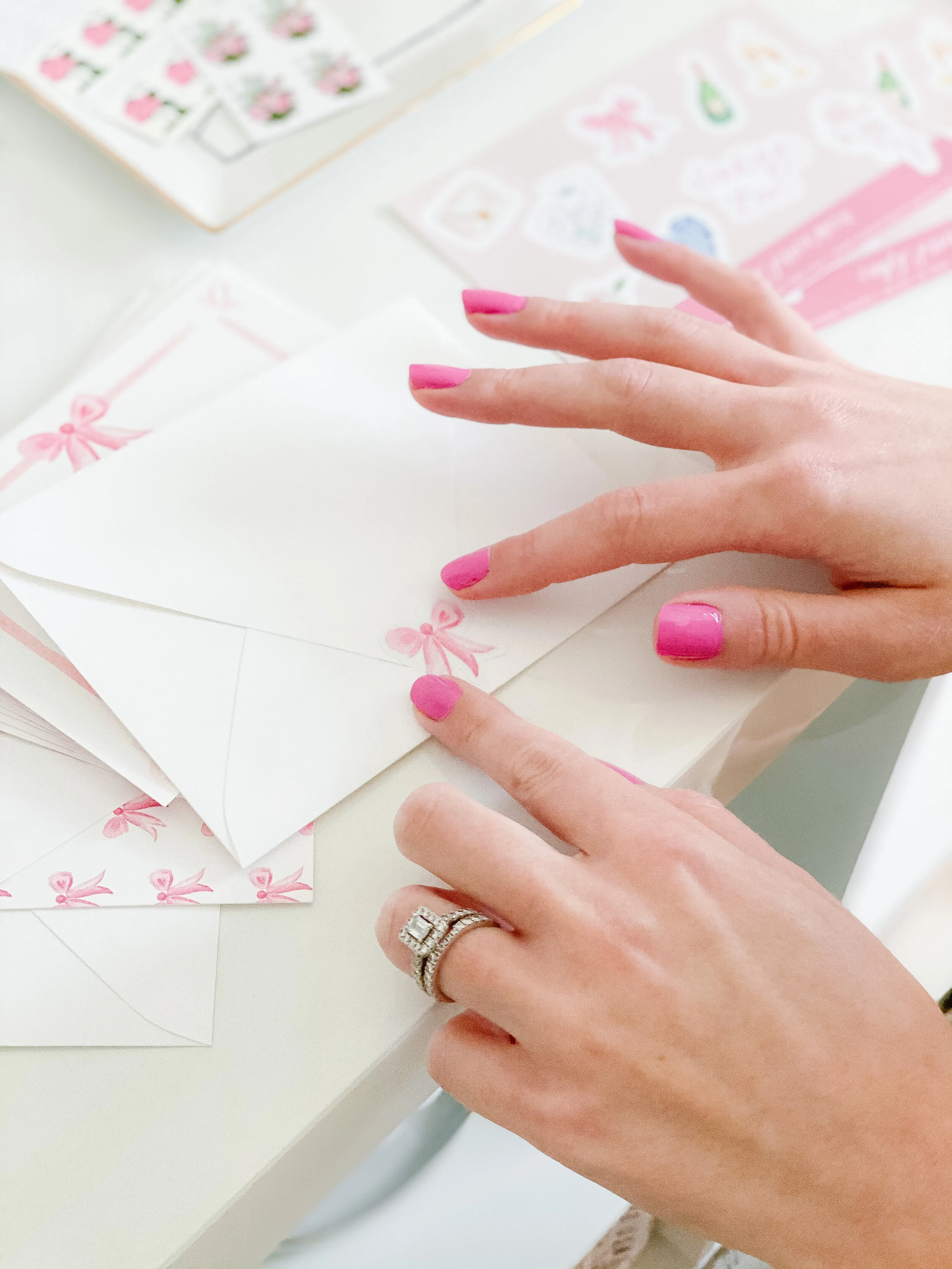 Pink Bow Personalized Stationery Set — Simply Jessica Marie
