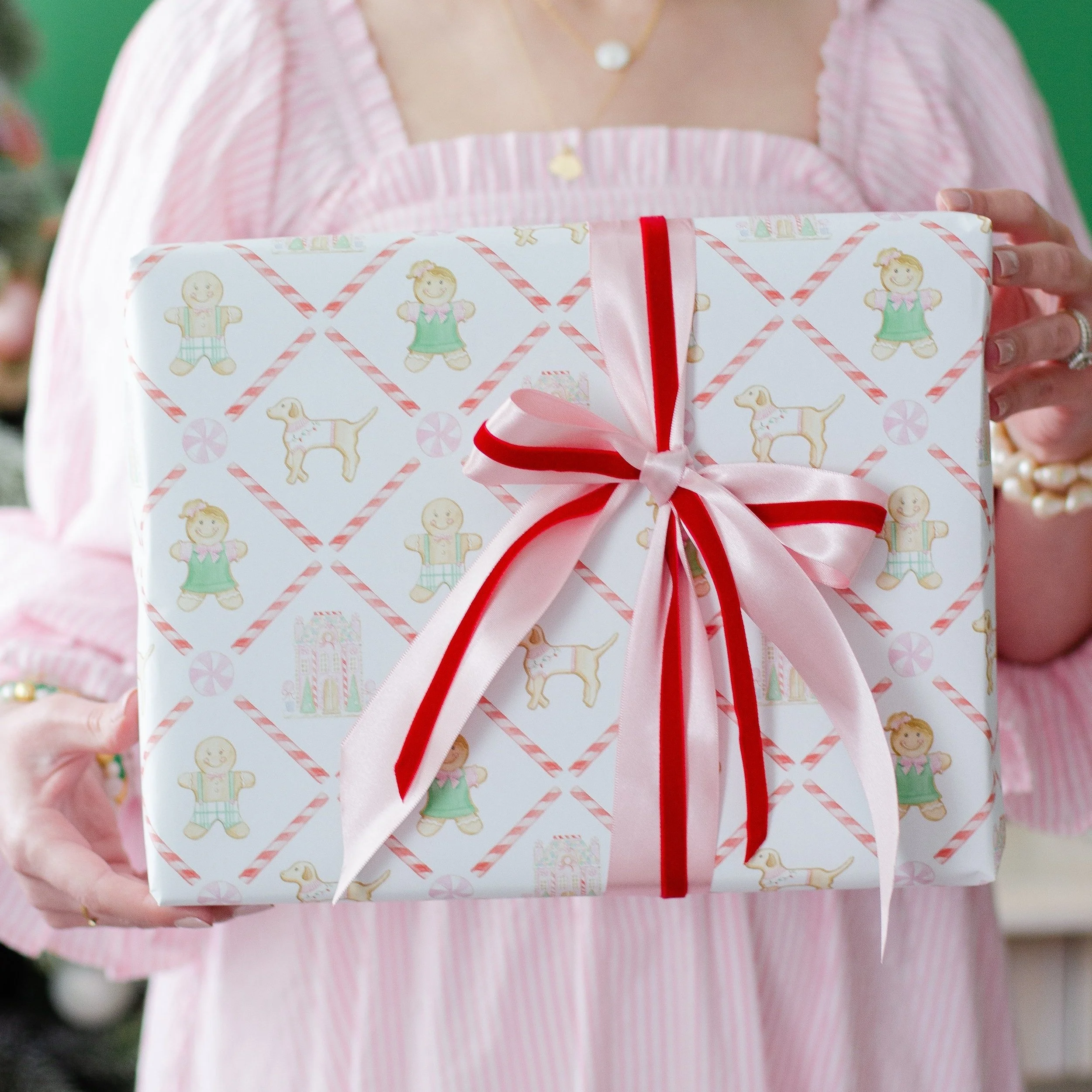 Blue and White Nutcracker Trellis Watercolor Wrapping Paper Sheets ...