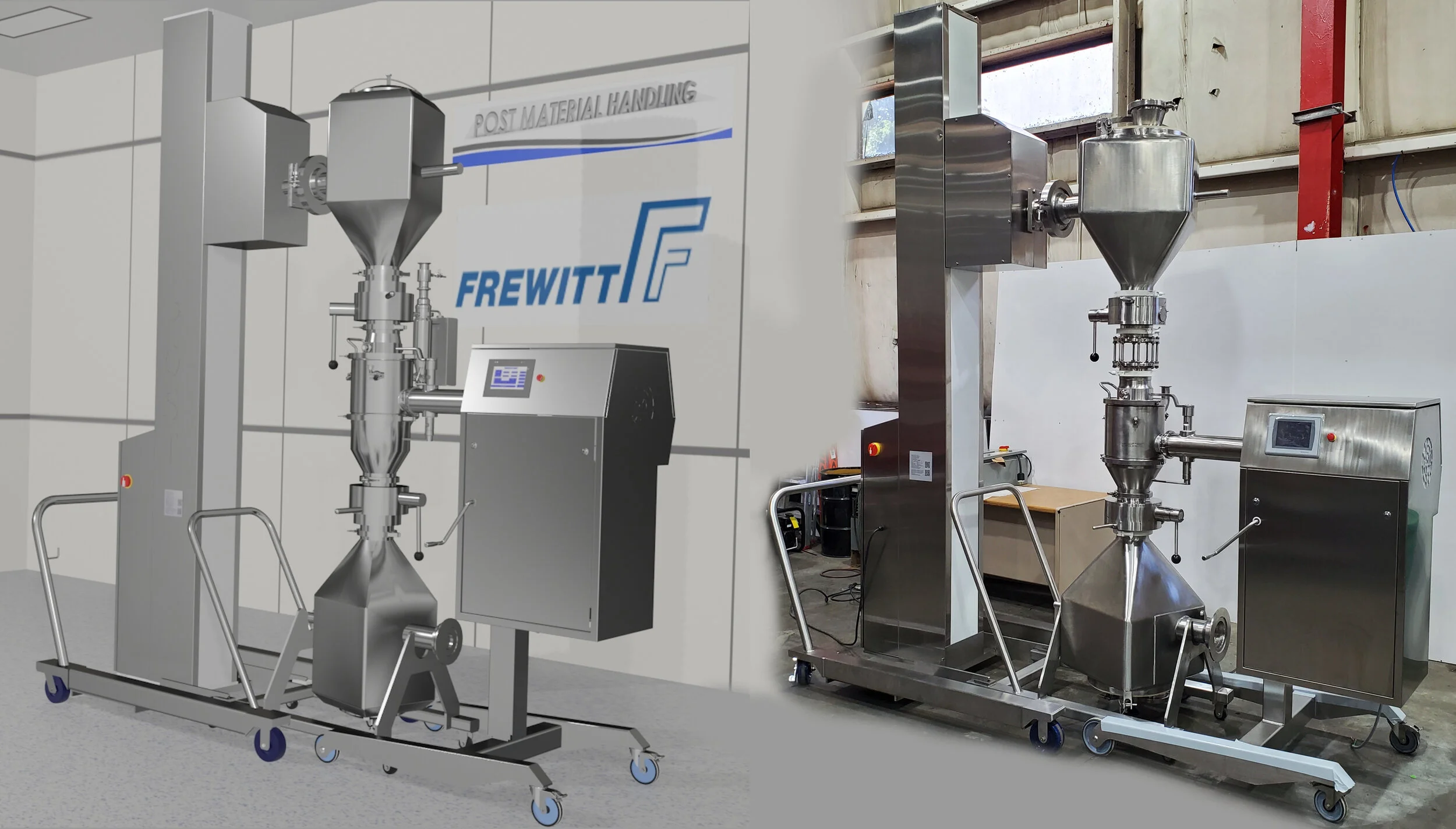 Post Material Handling: sanitary stainless steel drum lifts