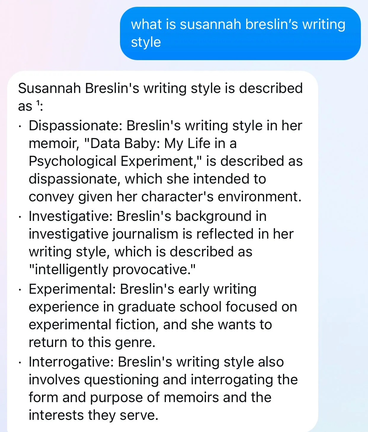 BLOG — SUSANNAH BRESLIN