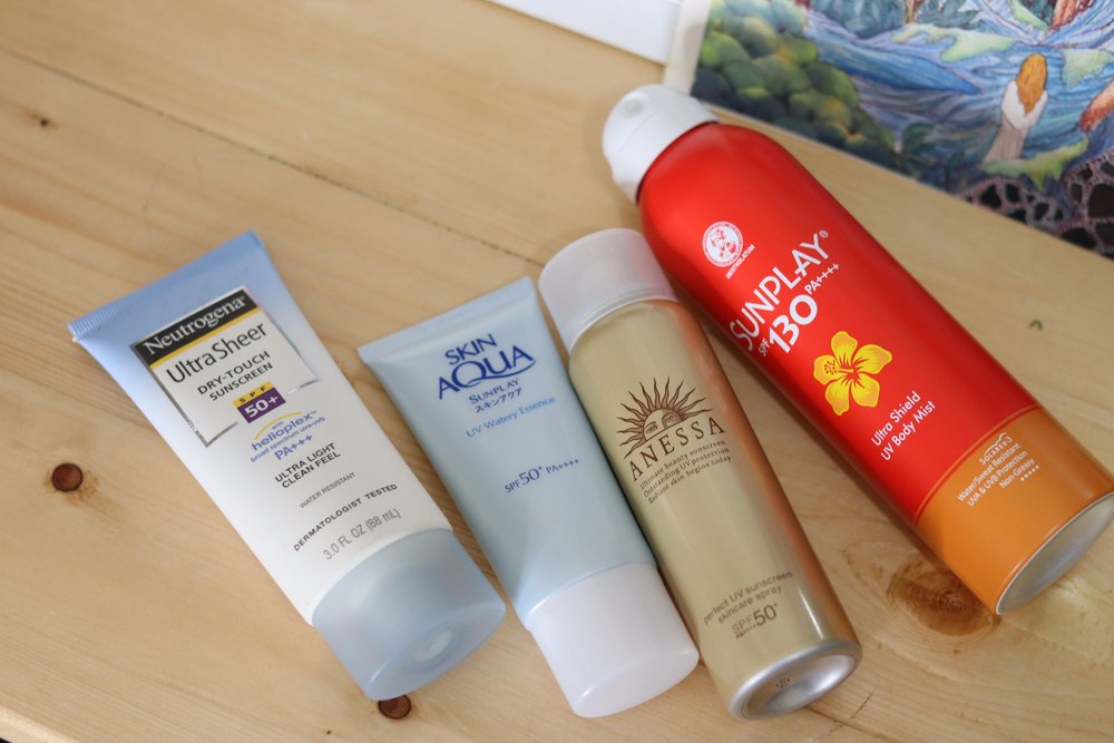 The four sunscreens I brought with me to the beach - which one is the ...