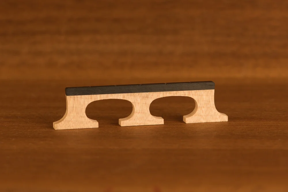 11/16" Style No. 1 Maple-Ebony Banjo Bridge — Guptill Music