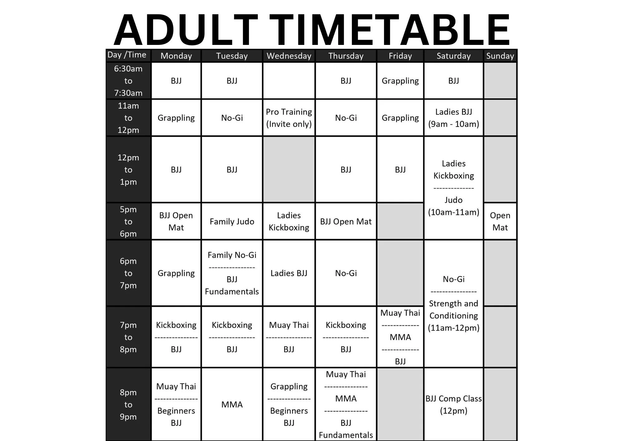 DFC-Timetable