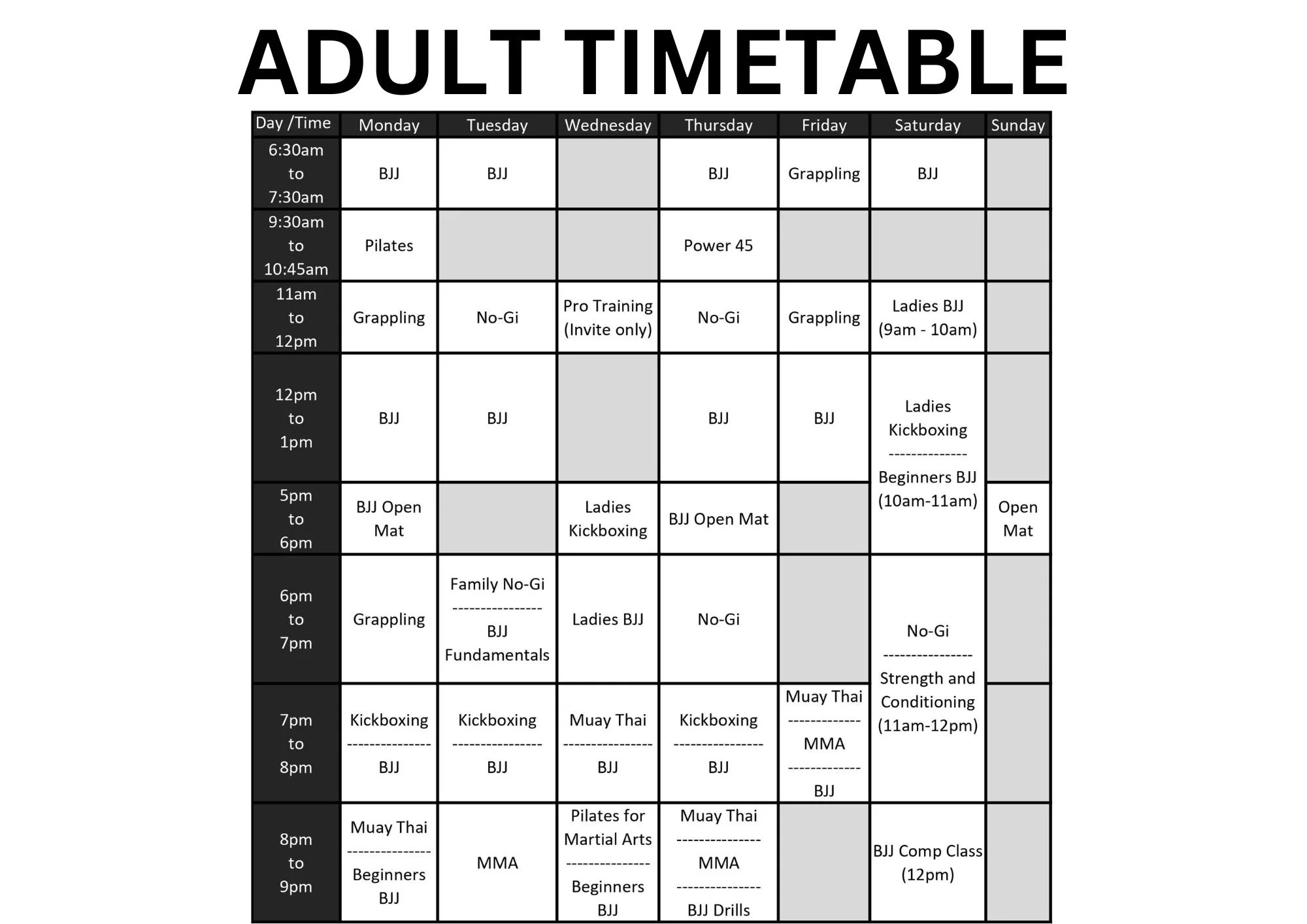 DFC-Timetable