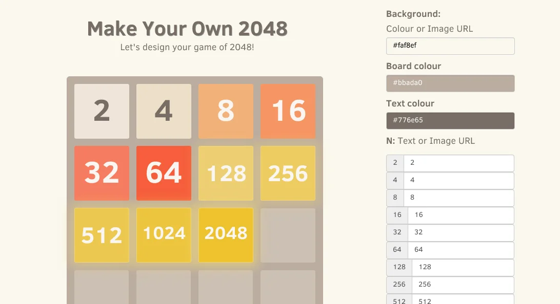 Make Your Own 2048 — Monkey Bar Collective