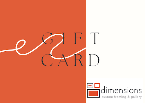 Gift Card Purchase — dimensions custom framing and gallery