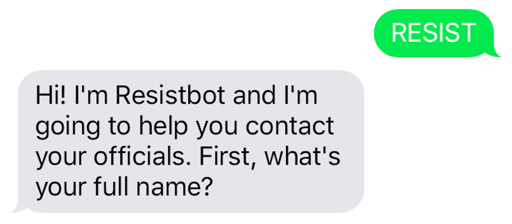 RESISTBOT: How-to Advocate by Text-Message — Arts Management and ...