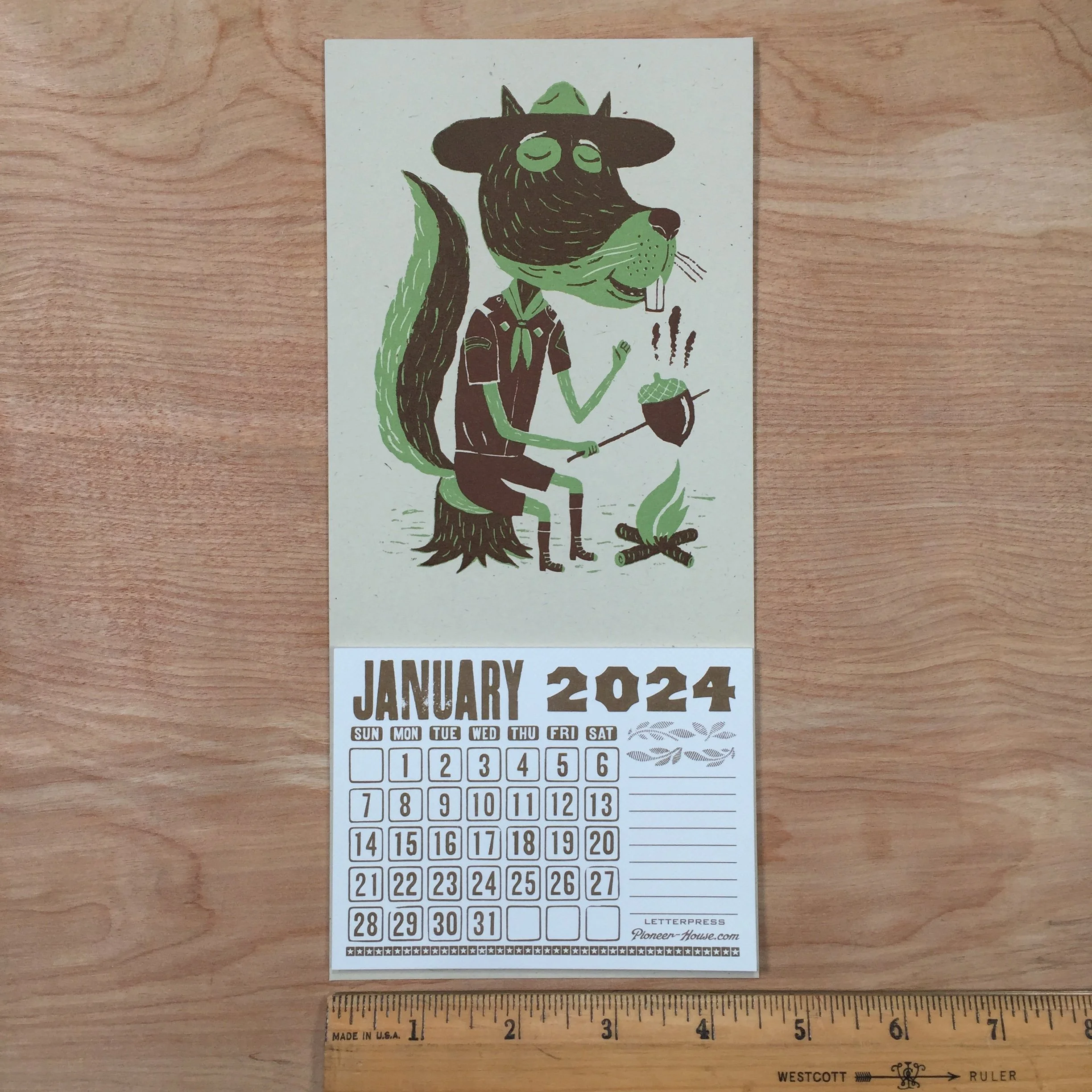 CAMPING SQUIRREL 2024 Calendar — Pioneer House
