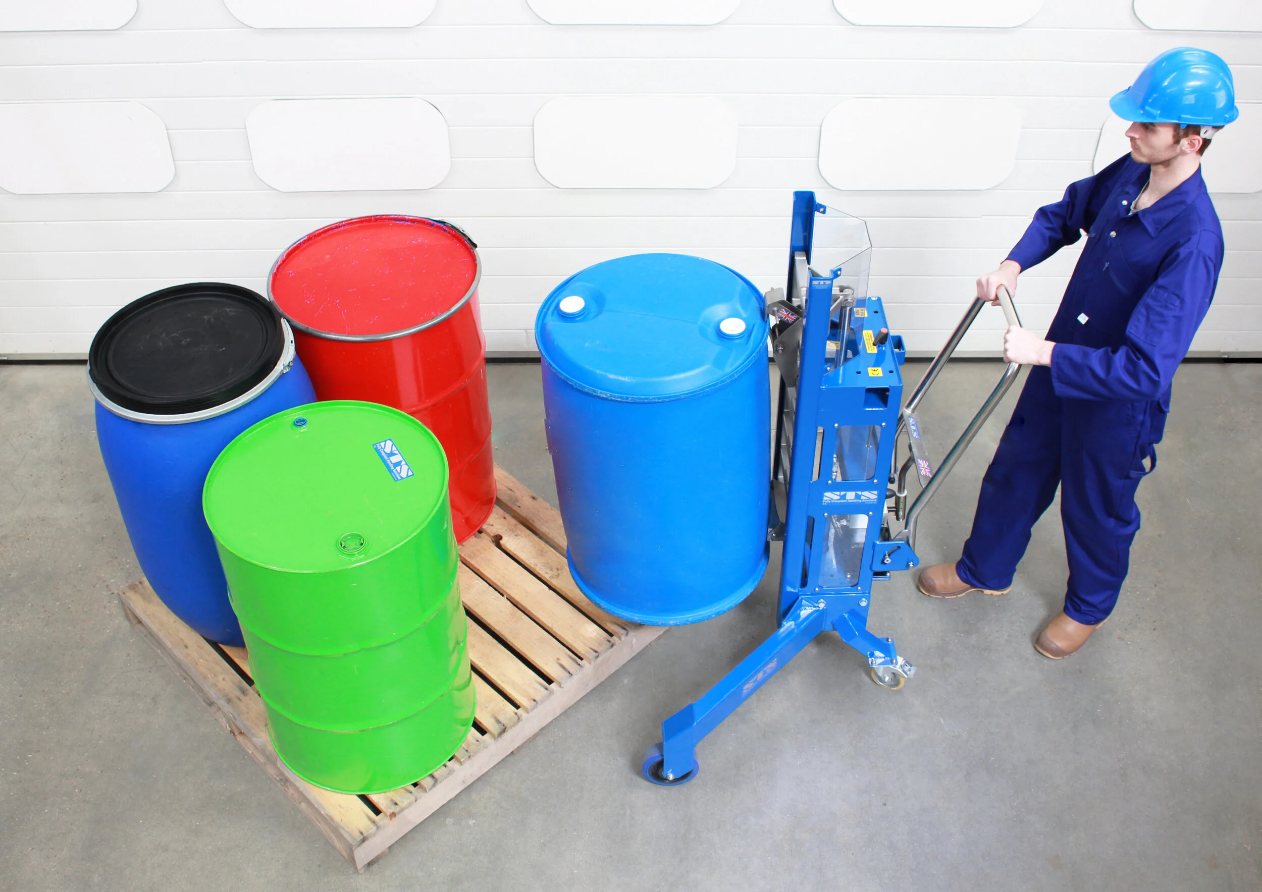 Drum Stacker Counterbalance | Drum Depalletizer — Safe Drum Handling ...