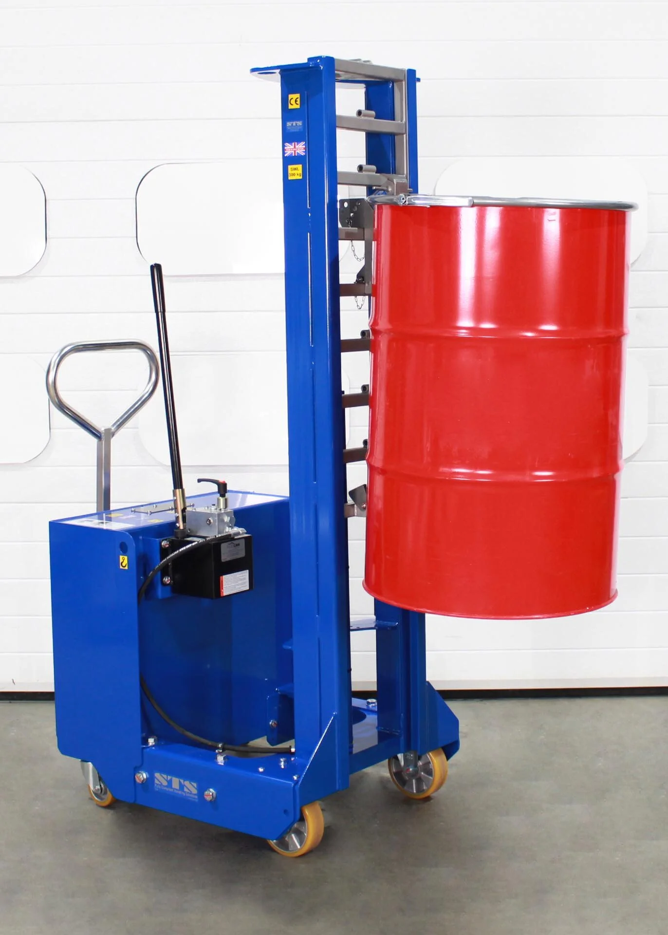 Tall Drum Lifter Counterbalance | Drum Palletizer — Safe Drum Handling ...