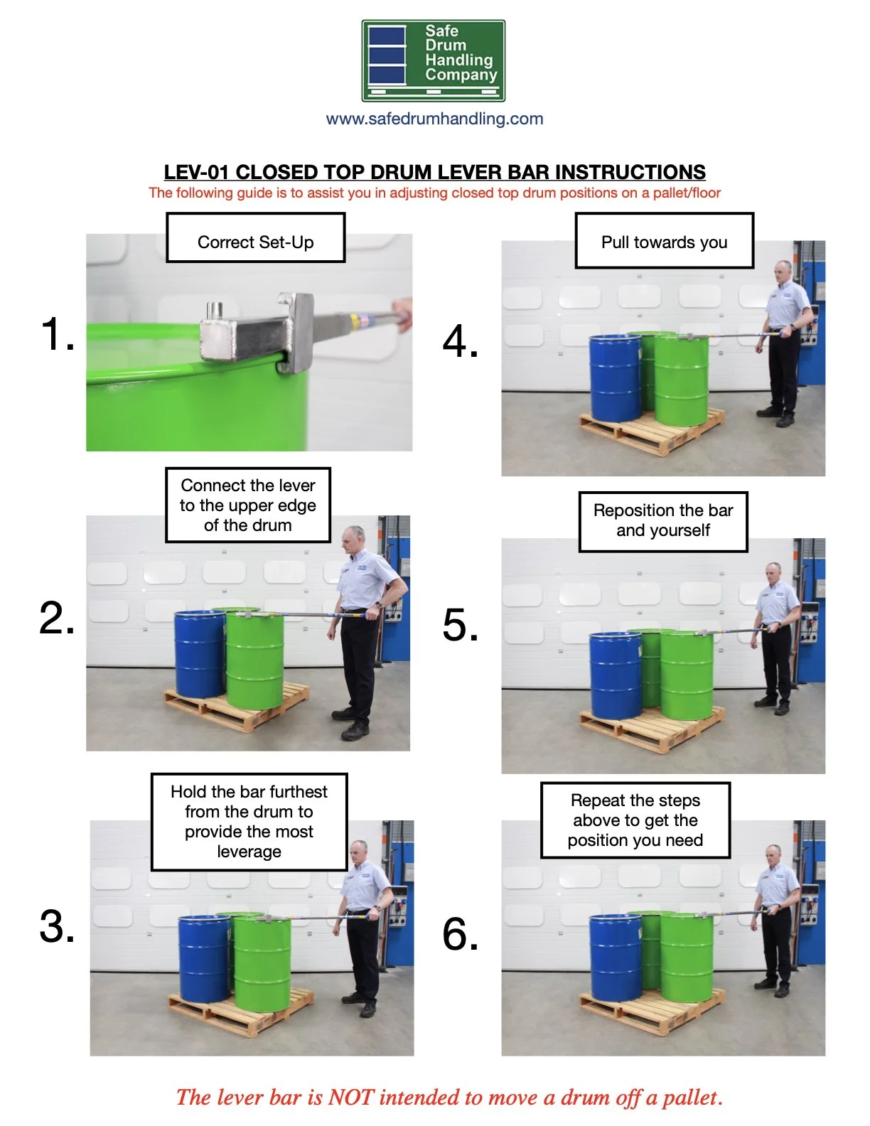 Lever Bar Instructions — Safe Drum Handling Company