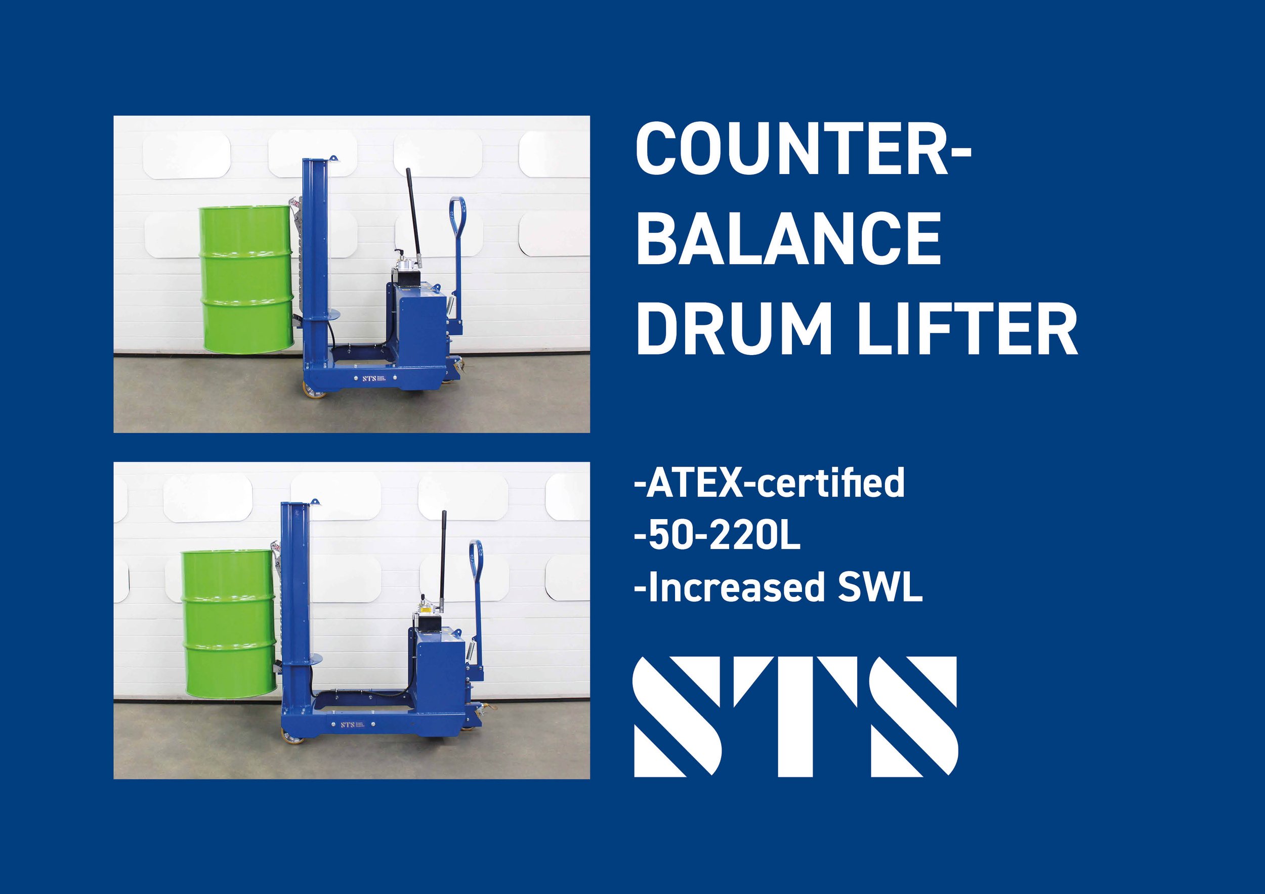 Drum Lifter | Drum Palletizer | Counterbalanced — Safe Drum Handling ...