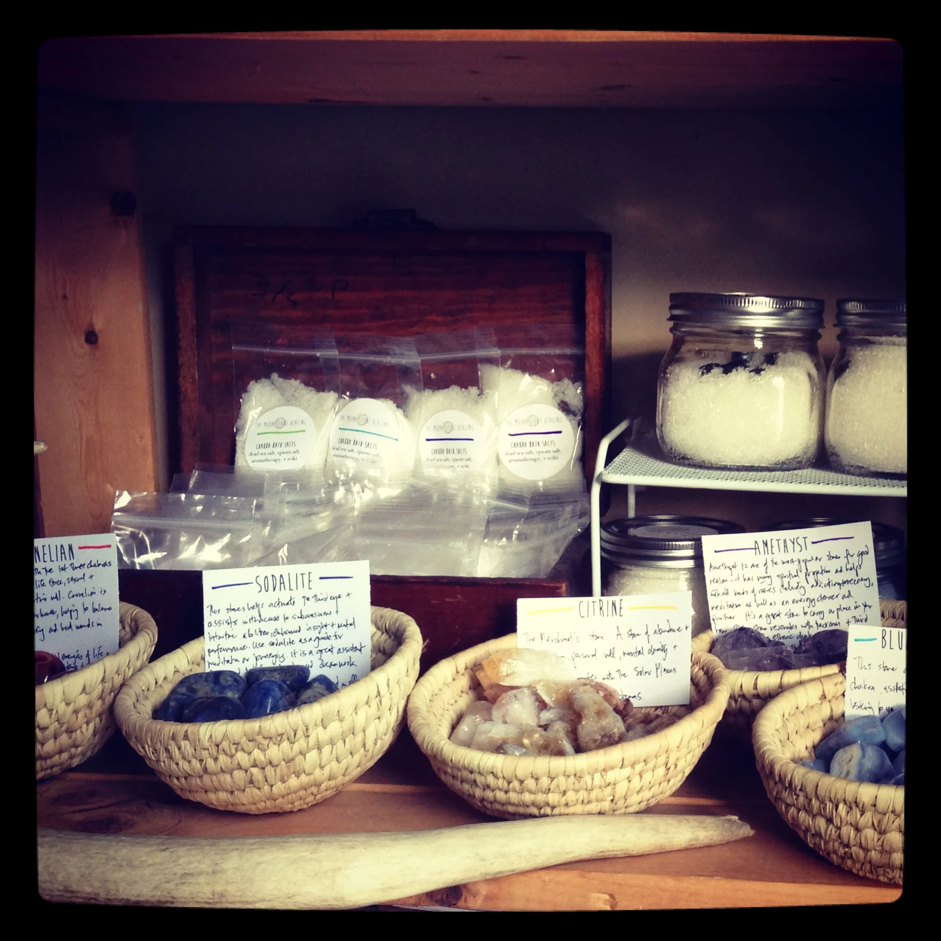 crystal mojo bag — the moon + stone healing