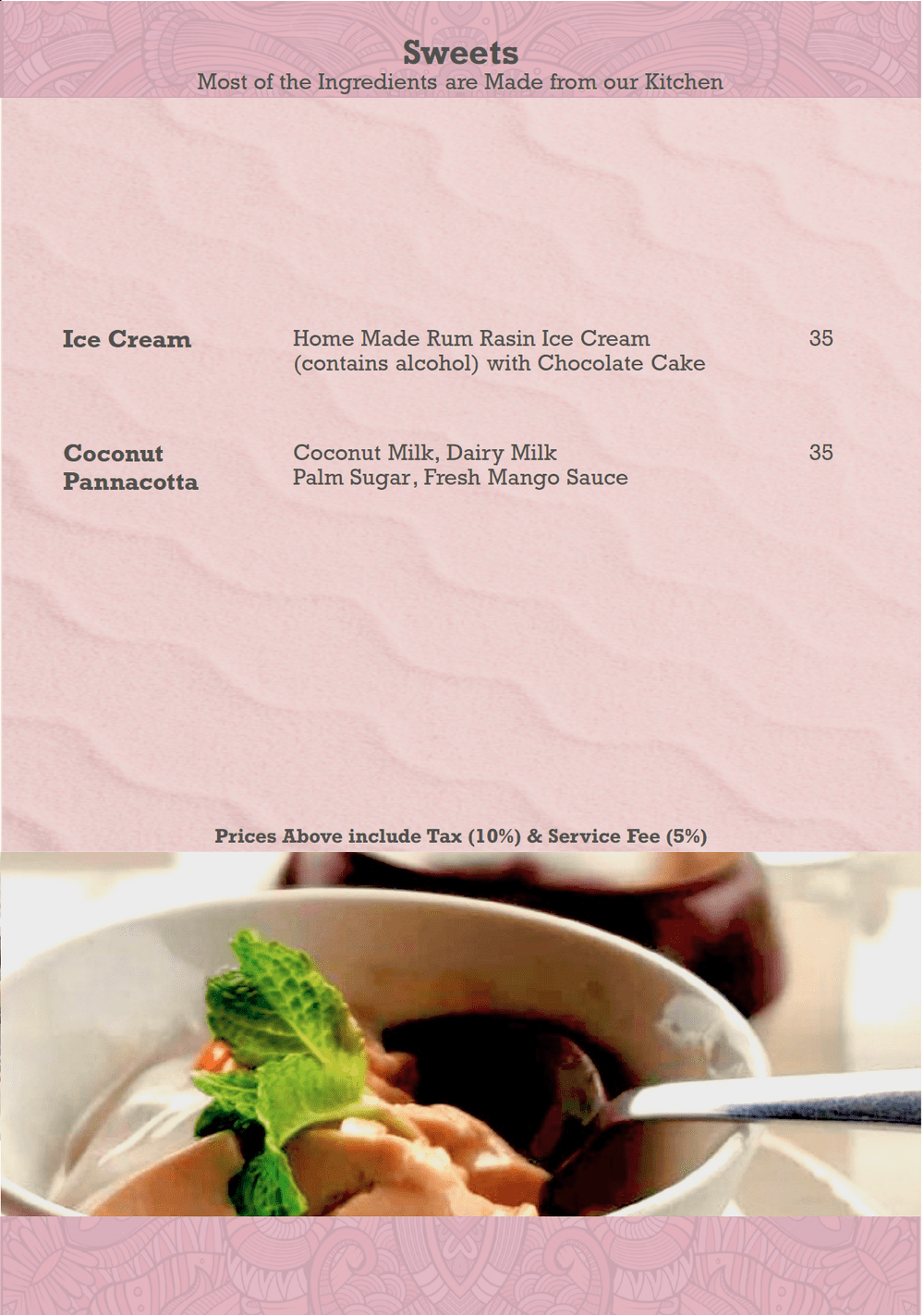 Menu — CAFE POMEGRANATE