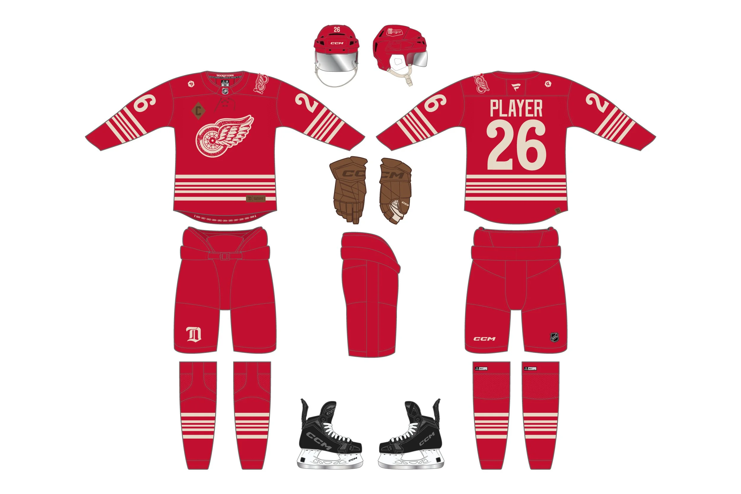 Red Wings Centennial Uniform — Mario Milosevic Design