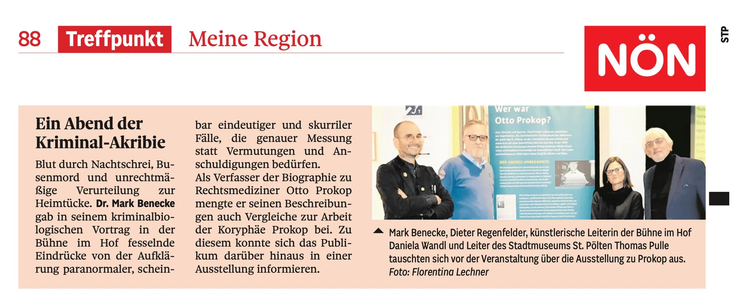 Ausstellungs-Eröffnung 'Prof. Otto Prokop' (Charité Berlin) in Geburts ...