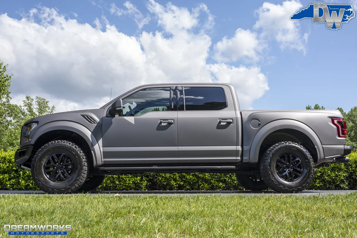 Matte Grey Ford Raptor — Dreamworks Motorsports