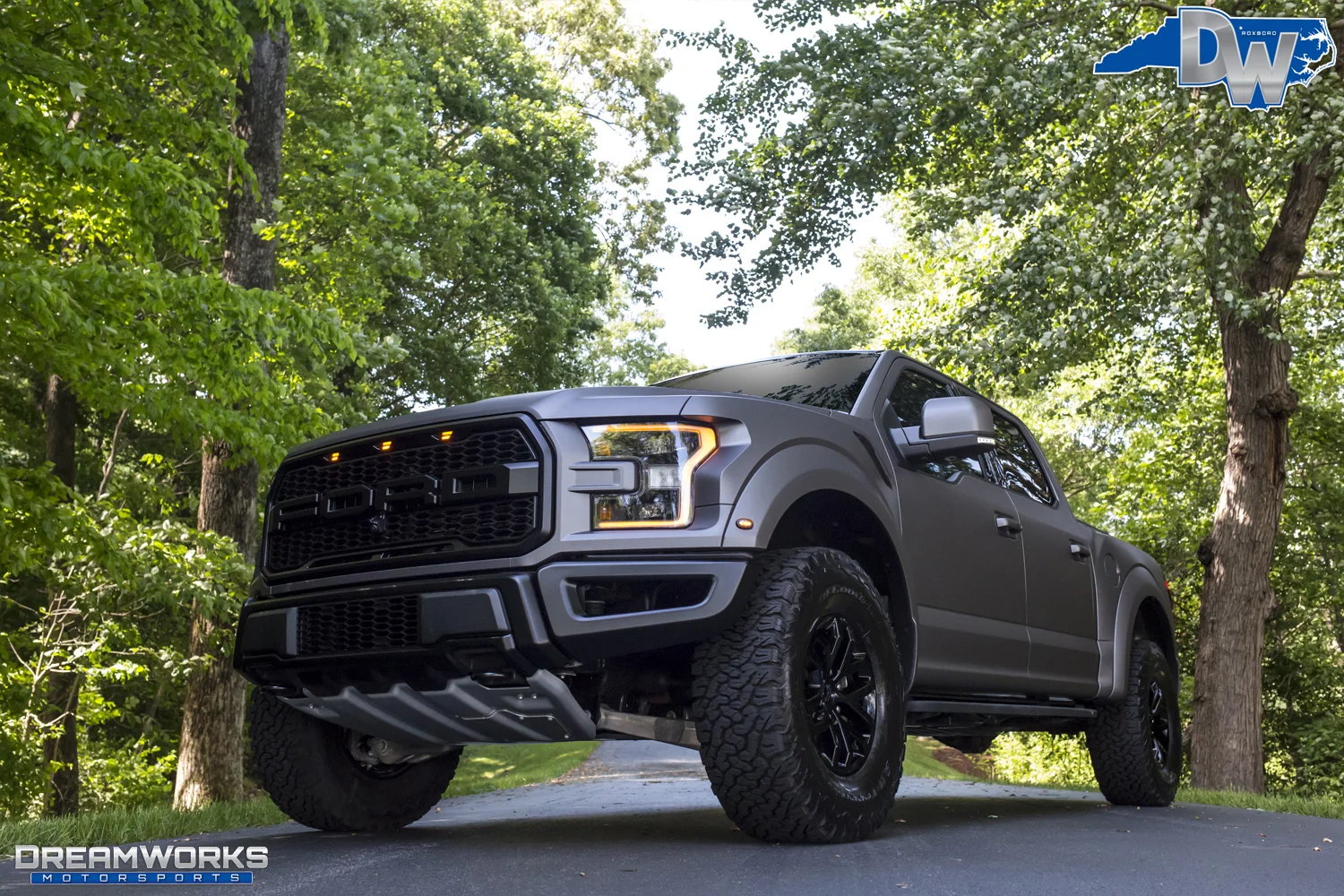 Matte Grey Ford Raptor — Dreamworks Motorsports