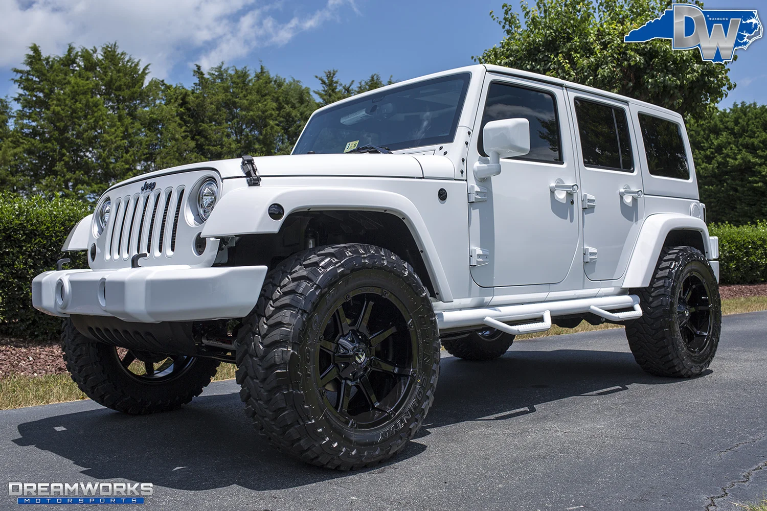 All White Jeep — Dreamworks Motorsports