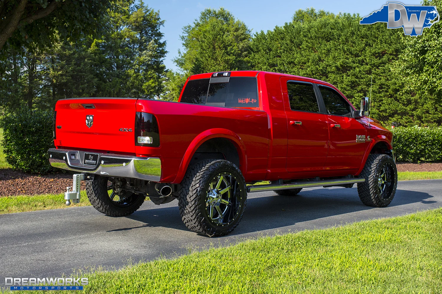Red Dodge Ram 2500 — Dreamworks Motorsports