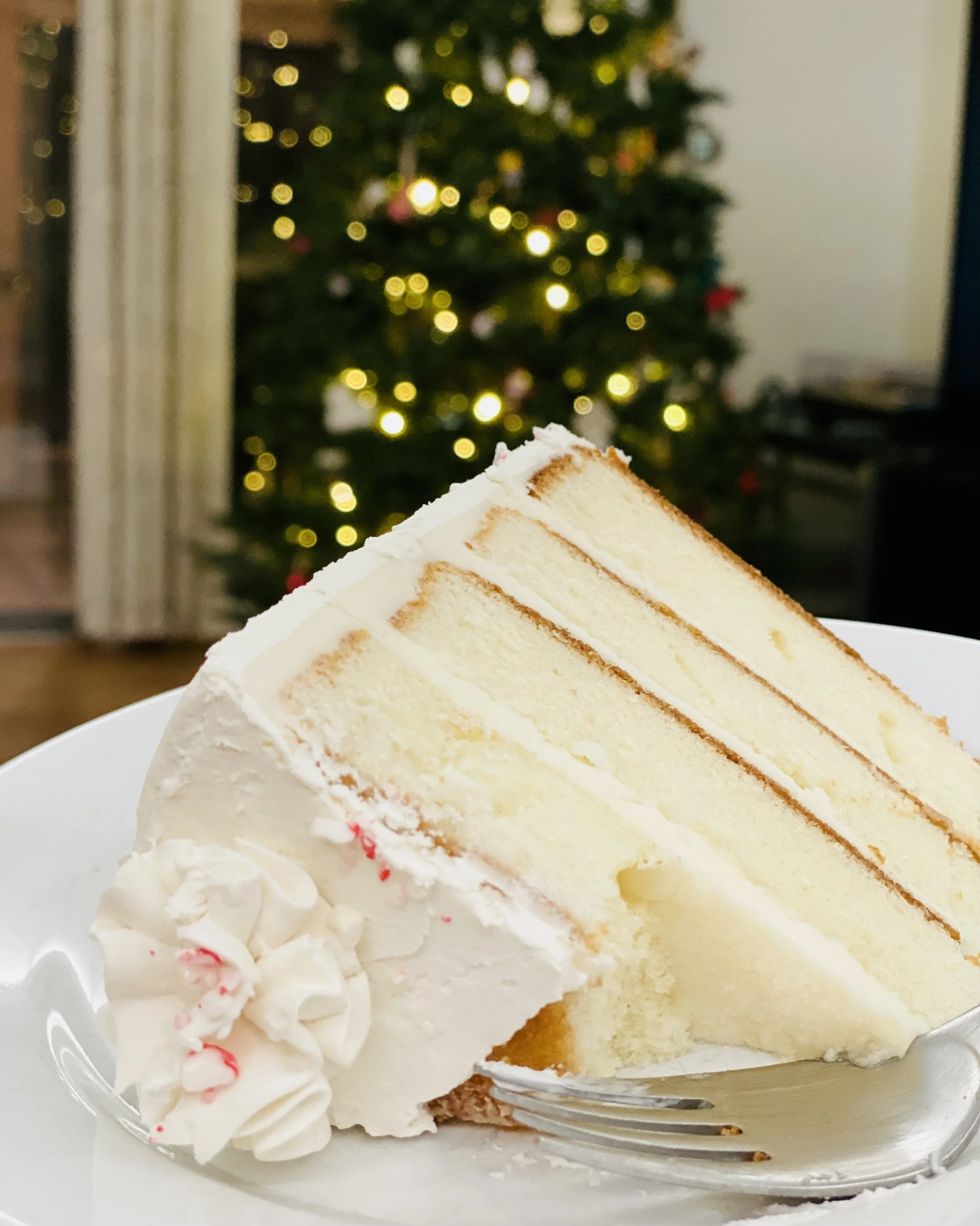 Sugar Bee Sweets Bakery | White Chocolate Peppermint Cake
