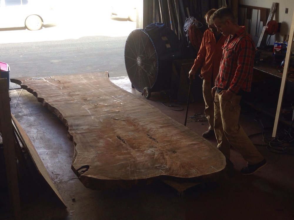Massive Live Edge Claro Walnut Conference Table — Taylor Donsker Design