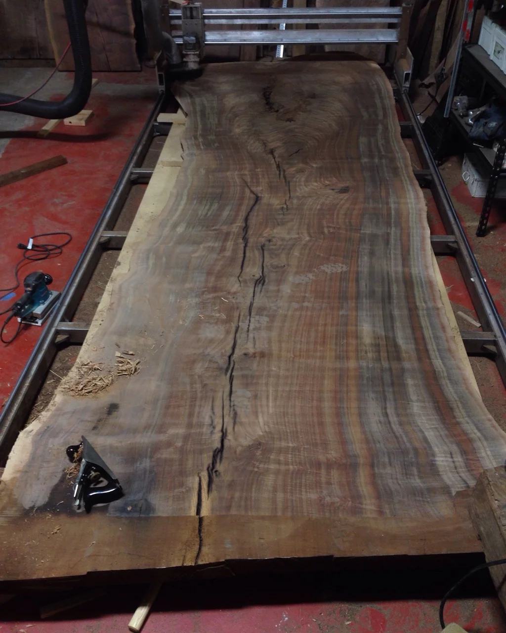 Massive Live Edge Claro Walnut Conference Table — Taylor Donsker Design