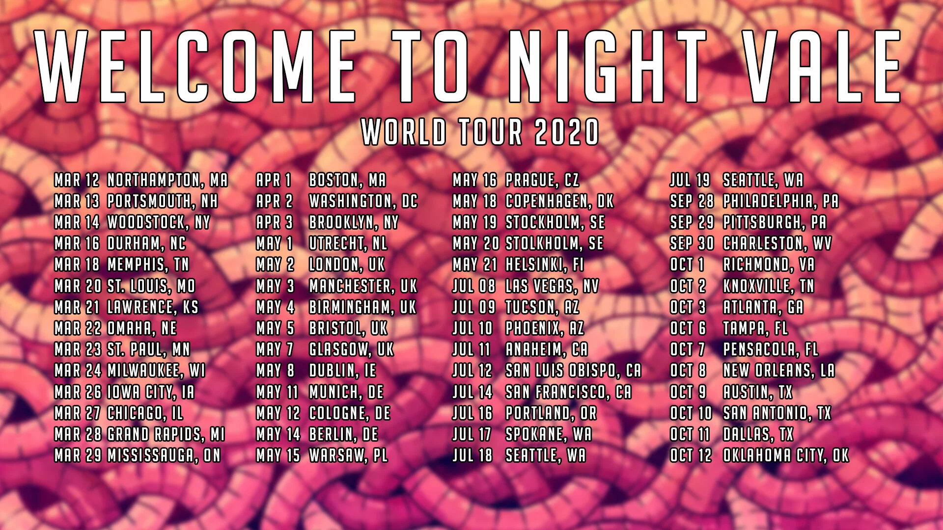 Our 2020 World Tour — WELCOME TO NIGHT VALE