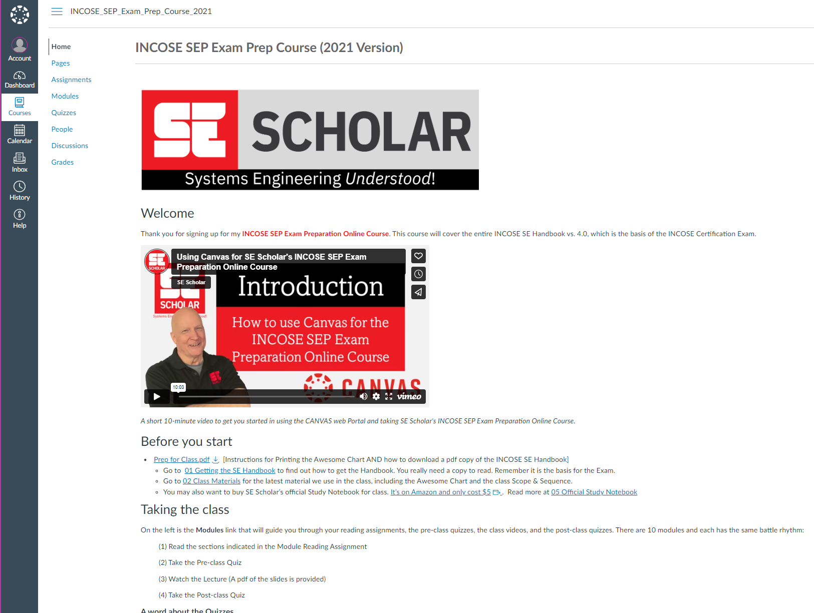 INCOSE SEP Exam Preparation Course [Self Paced Video version] — SE Scholar